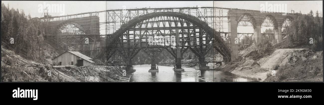 The bridge building over the Öre River Stock Photo - Alamy