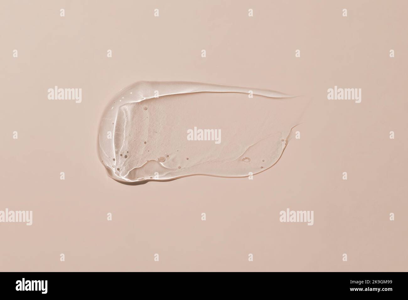 Transparent cosmetic gel cream texture, skincare lotion swatch on ...