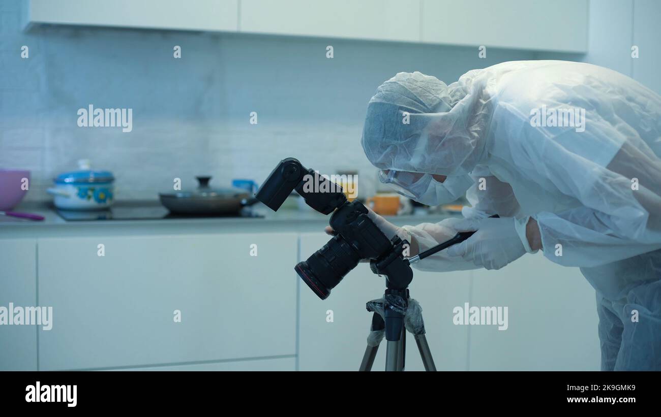 Crime Scene Site Police Photographer Forensic Scientist Murder Collect ...