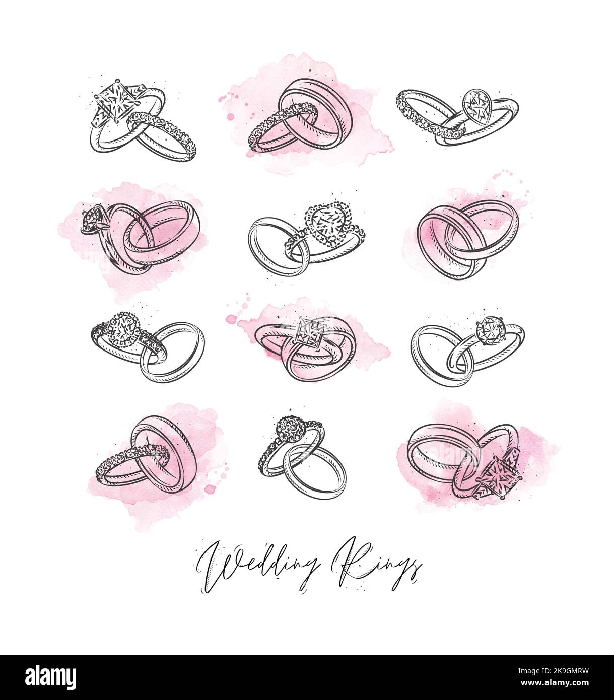 Diamond Ring Pencil Drawing