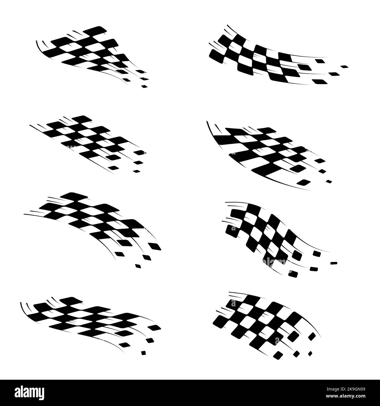 Different isometric wave form flags set Stock Vector Image & Art - Alamy