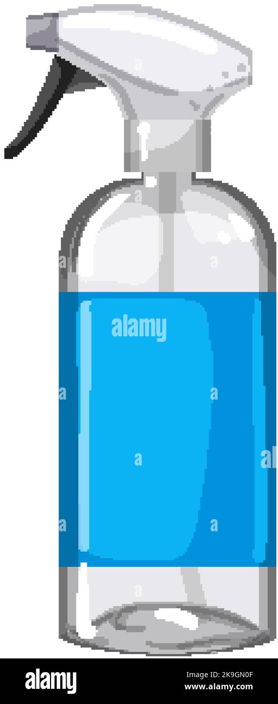 household glass cleaner cartoon vector illustration Stock Vector Image ...