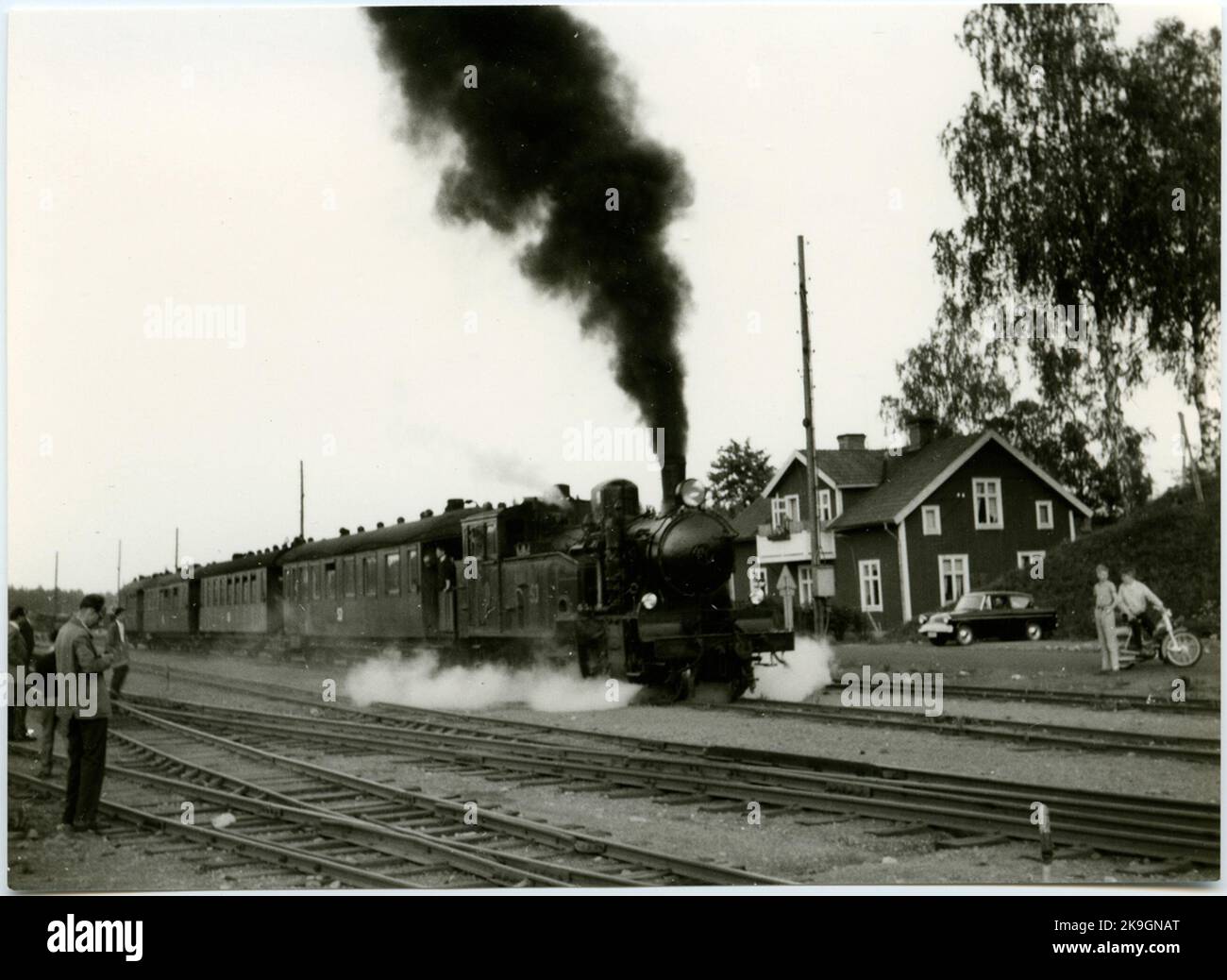 The State Railway, SJ, SJ N4P 3161 Tanklok narrow tracks. Passenger ...