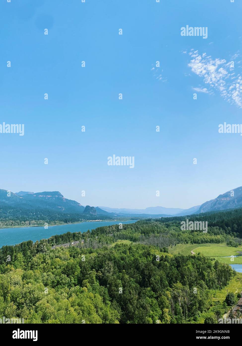 A vertical shot of the Columbia Gorge Portland Oregon Stock Photo - Alamy