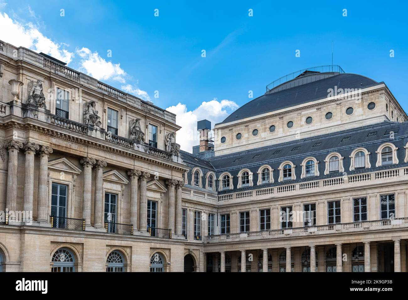 Paris, the Palais-Royal, beautiful geometric facade Stock Photo - Alamy