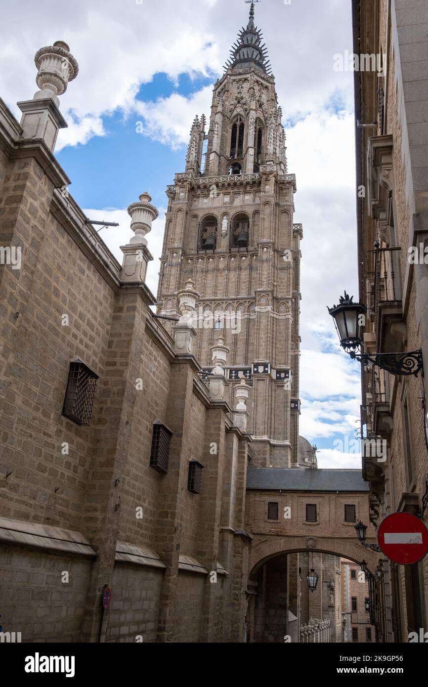 A vertical of the Primatial Cathedral of Saint Mary of Toledo, Spain ...
