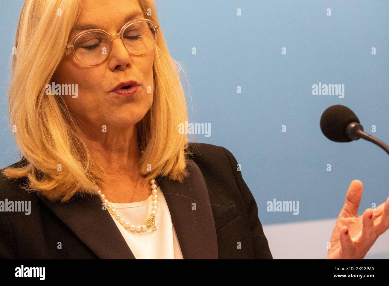 Netherlands, The Hague on 2022-09-22. Press conference by the Deputy ...