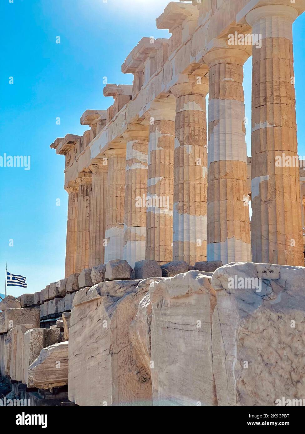 A vertical shot of the Temple of Athena Nike, Acropolis Stock Photo - Alamy