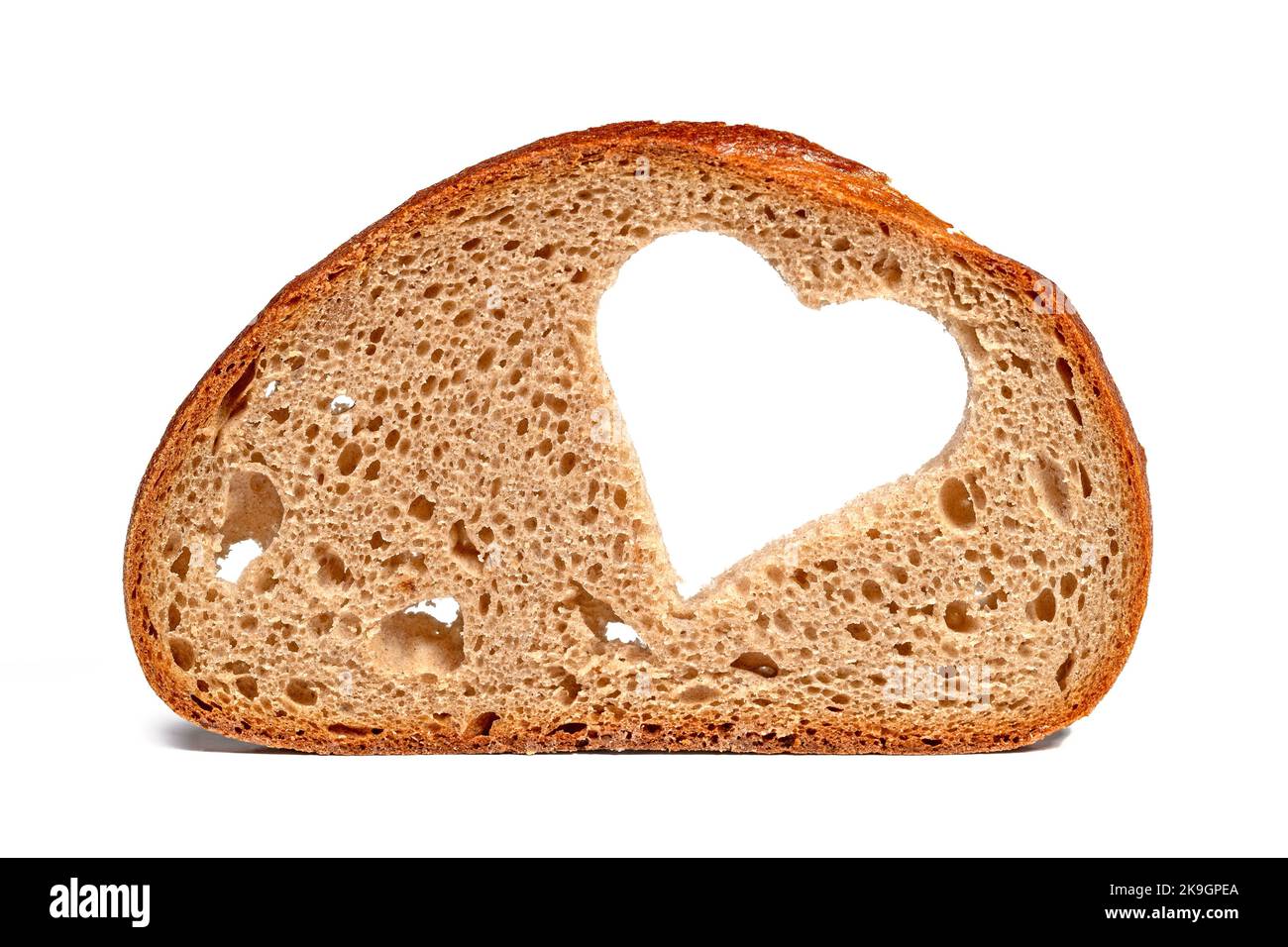 Slice bread cut heart hi-res stock photography and images - Alamy