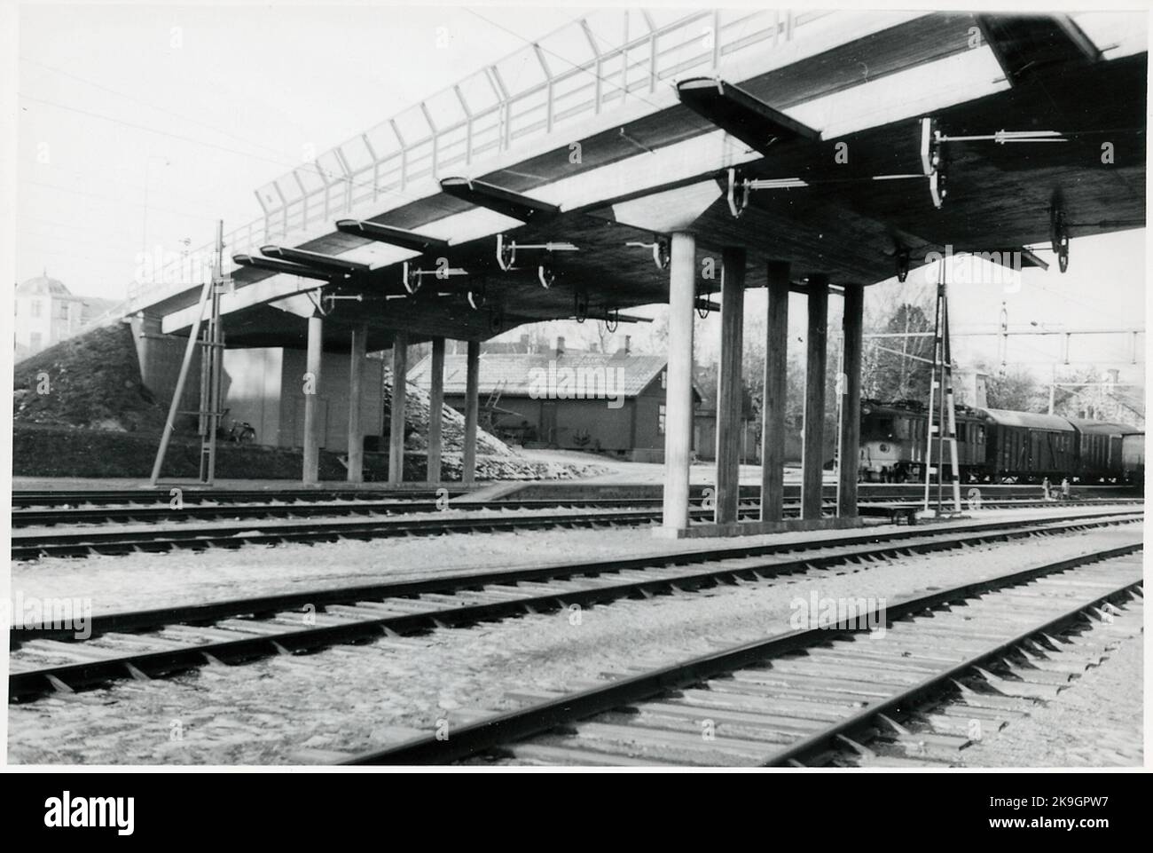 Bridge over the yard in Luleå Stock Photo - Alamy