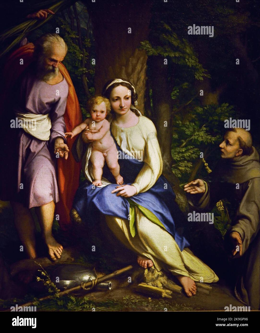 Rest on the flight into egypt with st francis hi-res stock photography and images - Alamy