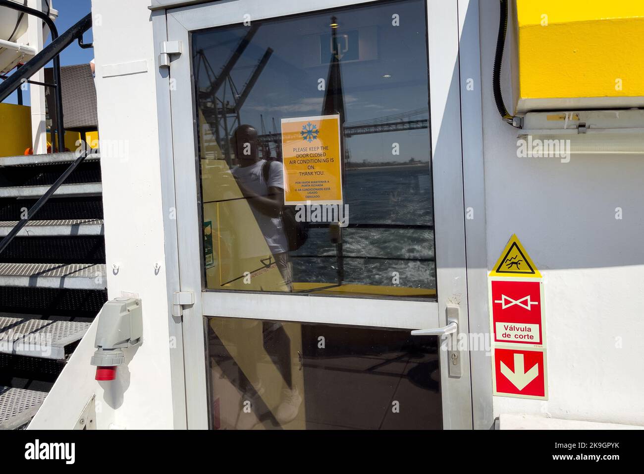 Safety tools onboard of a tour boat Stock Photo - Alamy