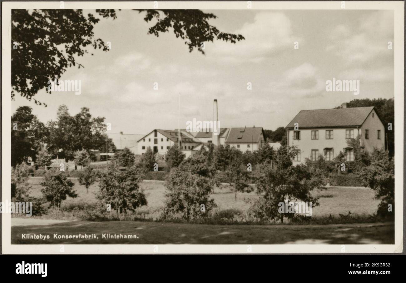 Klinteby's canning factory Stock Photo - Alamy