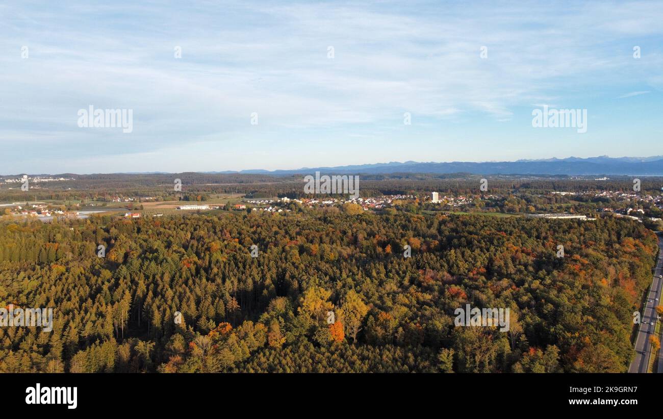 An aerial view of the Friedrichshafen Bodensee lake coast Stock Photo ...