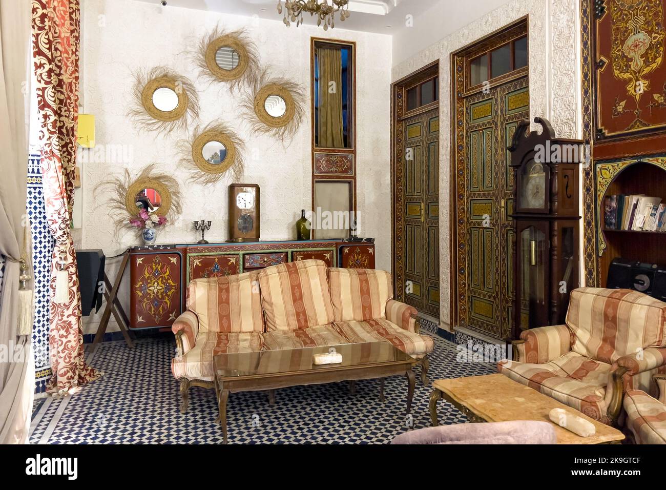 Empty cozy space in a Riad Stock Photo - Alamy