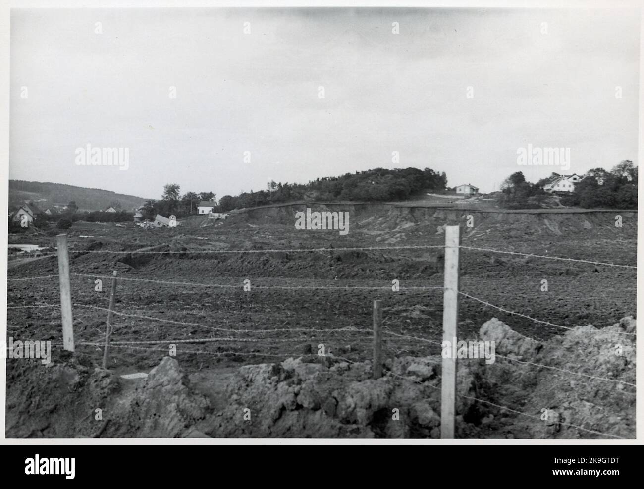 The aftermath of the landslide in Surte which occurred on September 29 ...