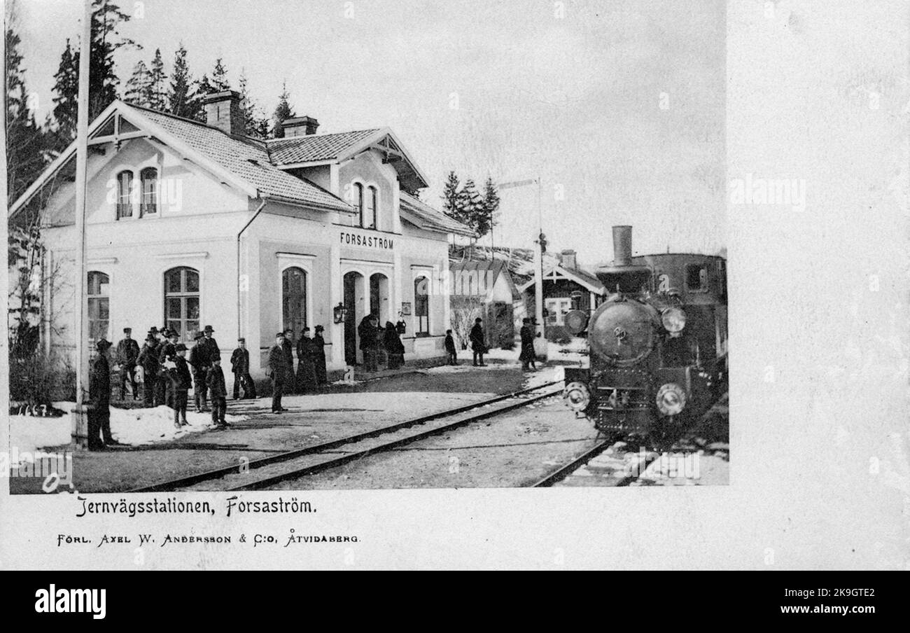 Railway station in Forsaström.Trafikplats built 1879smal track 891mmid ...