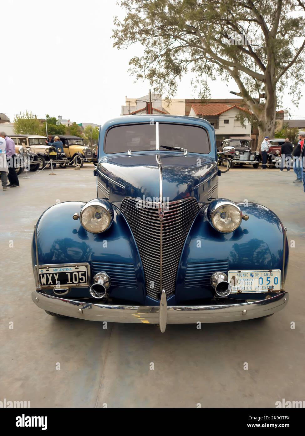 Old blue 1939 Chevy Master 85 Series JB limousine by GM in a park ...