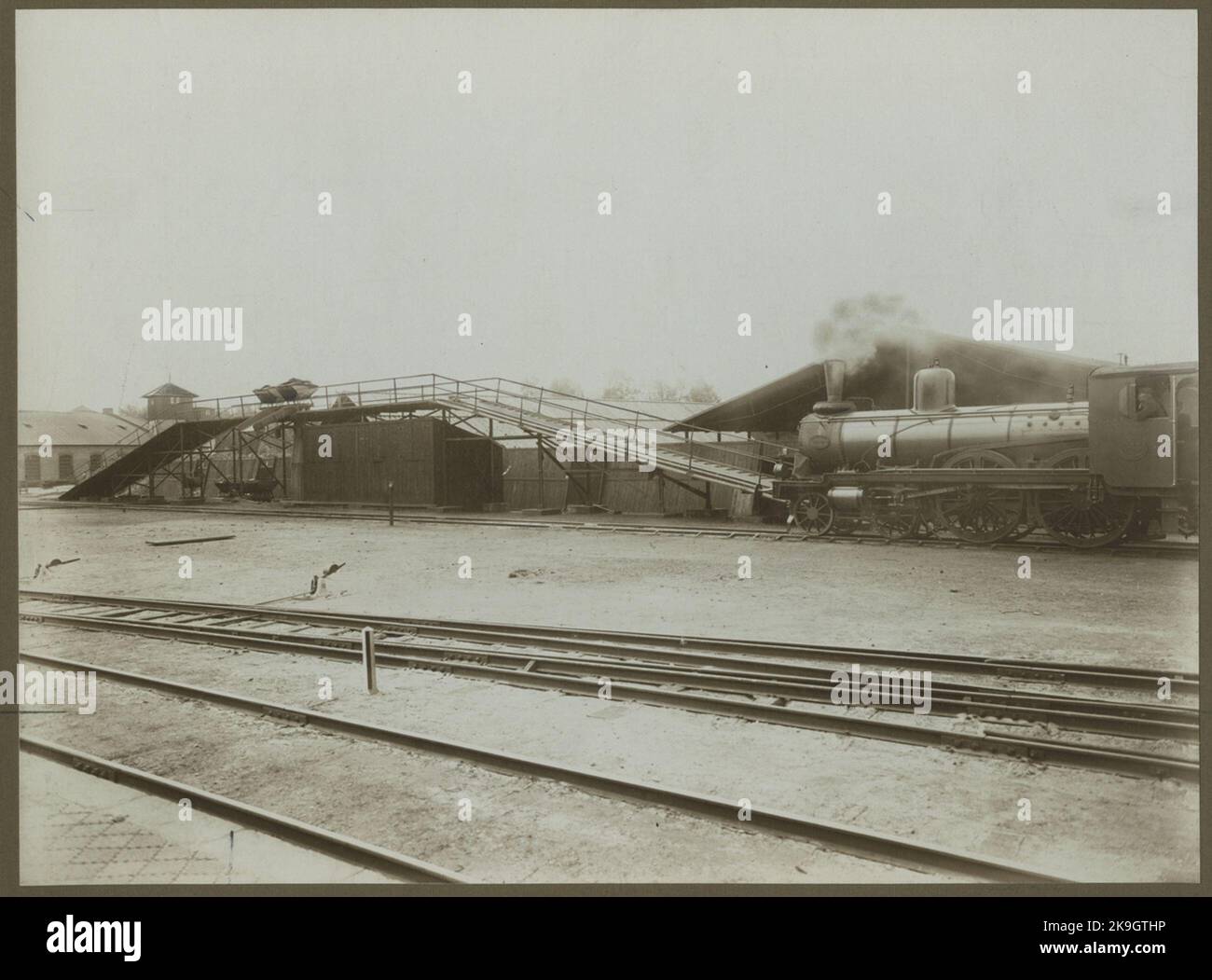 Coal giving bridge in Ängelholm where the state of railways, SJ CC 745 ...