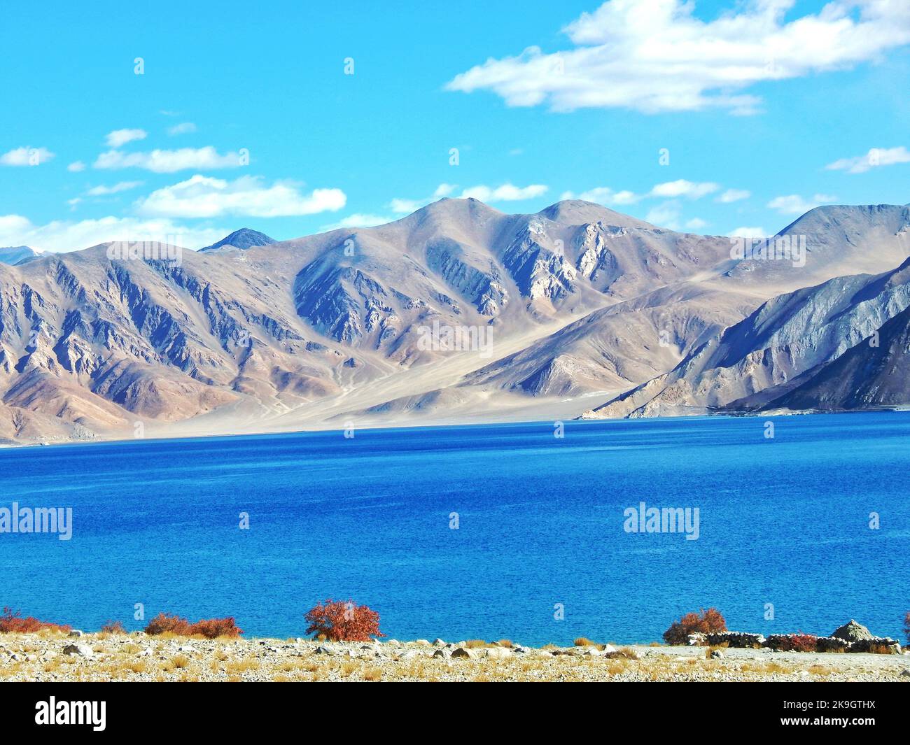 Pangong Tso or Pangong Lake is an endorheic lake spanning eastern ...