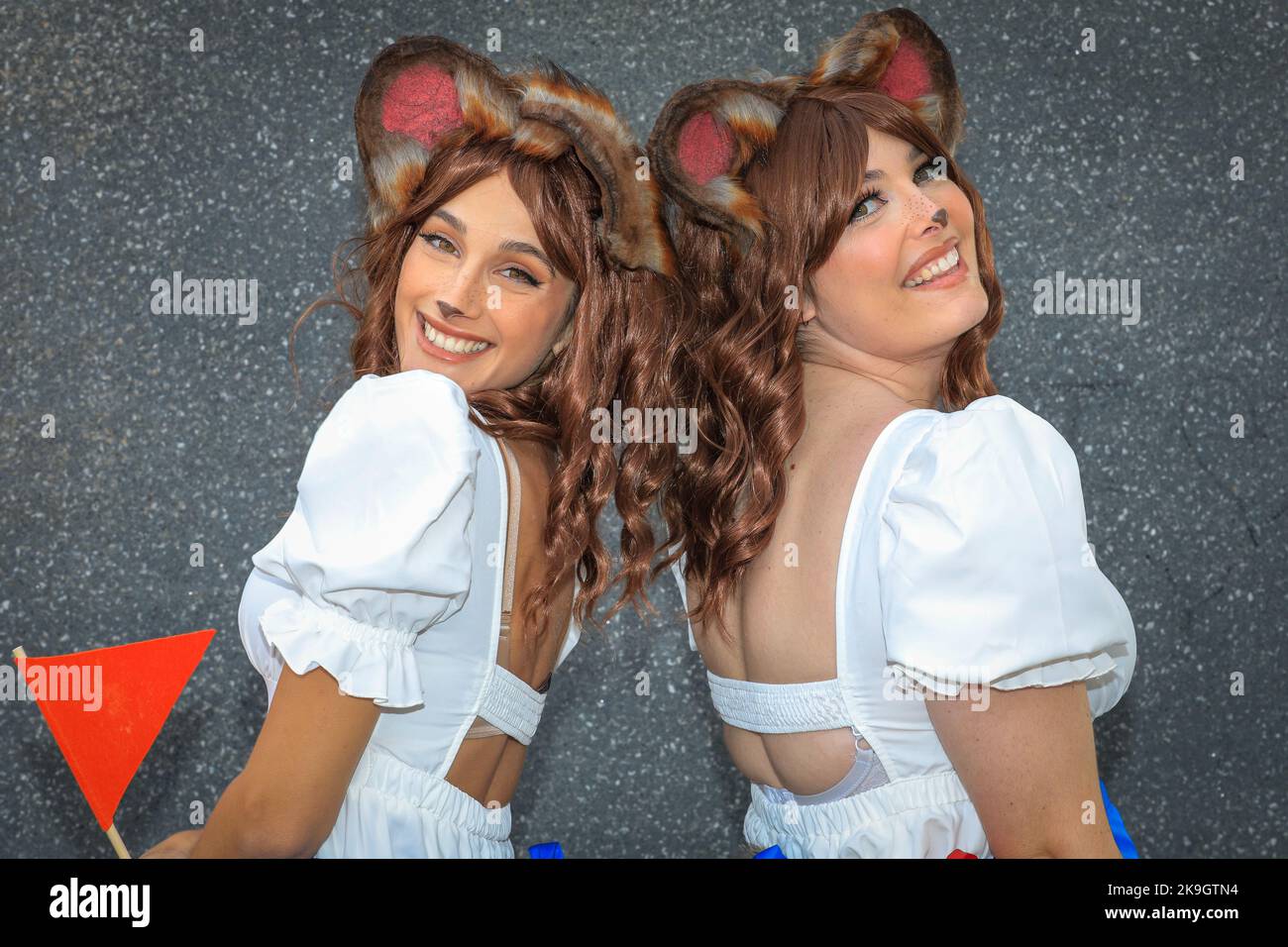 London, UK. 28th Oct, 2022. Two friends dressed as Timmy and Tommy from ...