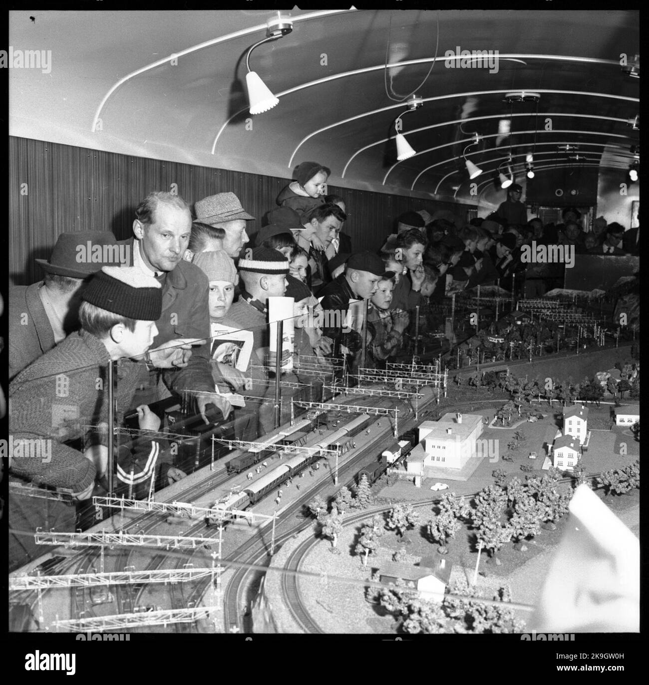 The State Railways, SJ exhibition of model railway by train towards the ...