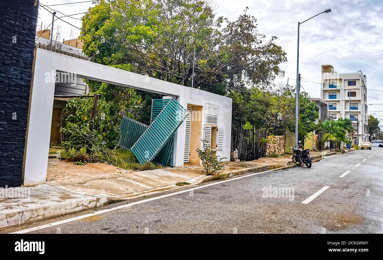 Hurricane 2021 in Playa del Carmen Quintana Roo Mexico extreme wind ...