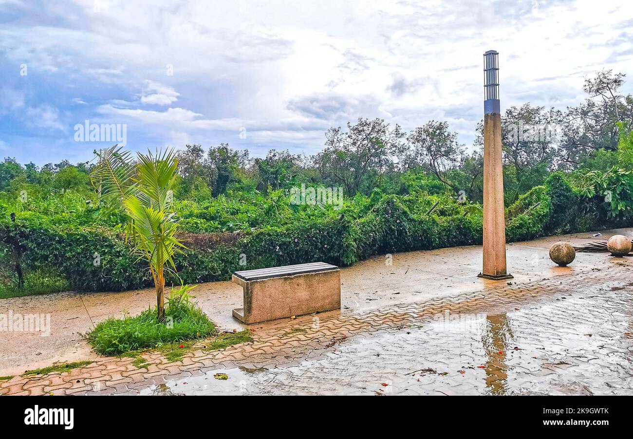 Hurricane 2021 in Playa del Carmen Quintana Roo Mexico extreme wind ...