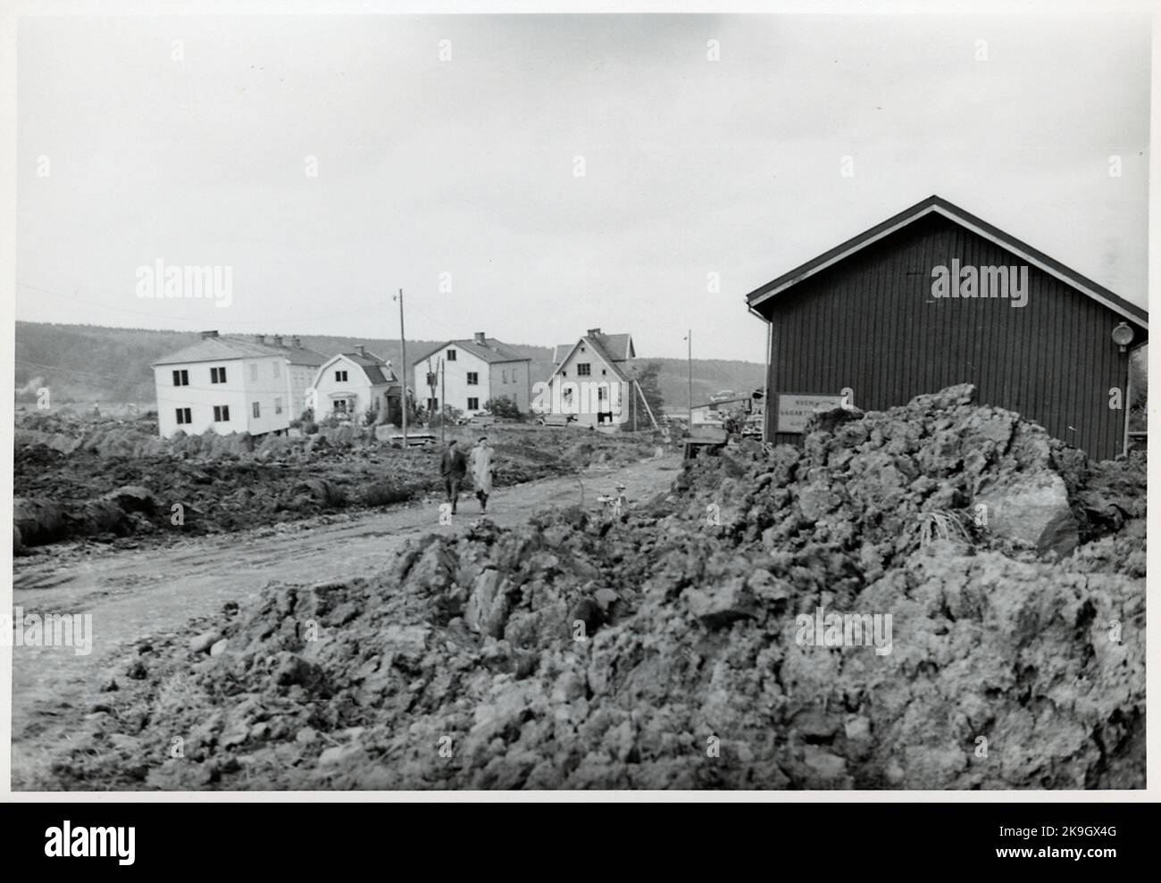 The aftermath of the landslide in Surte which occurred on September 29 ...
