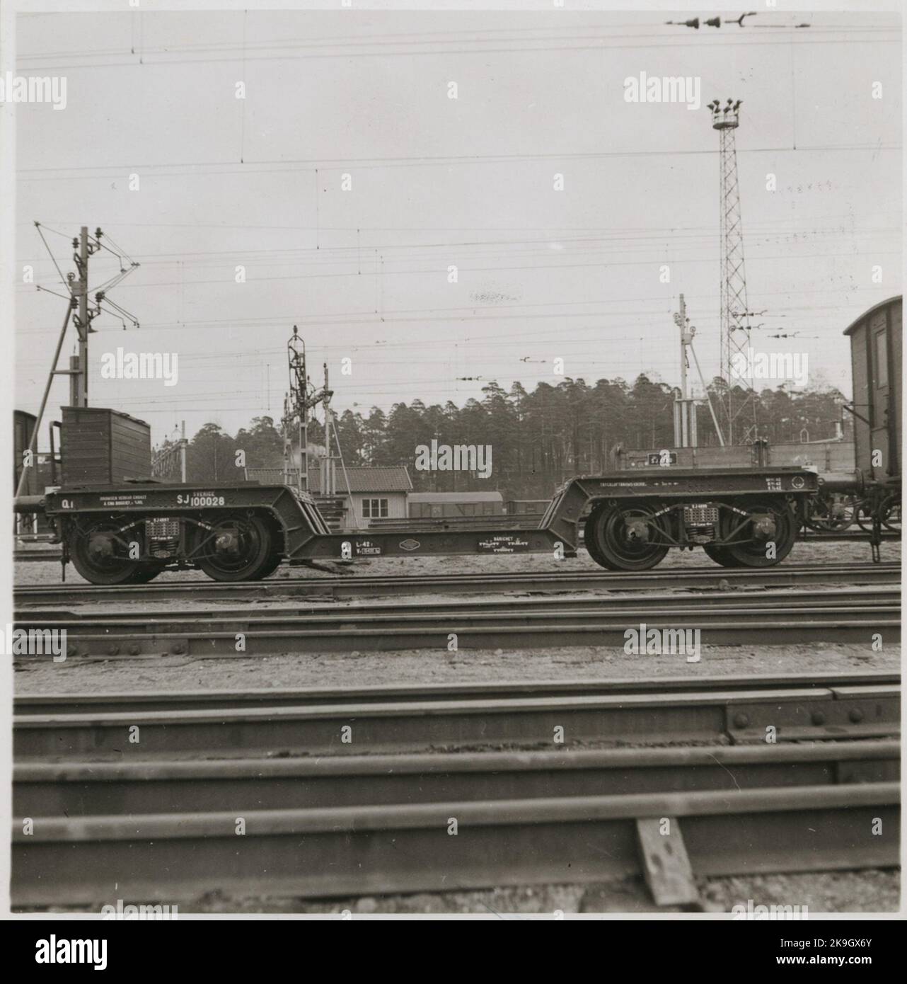 Freight wagon for special transport State Railways, SJ Q 100028 Stock ...
