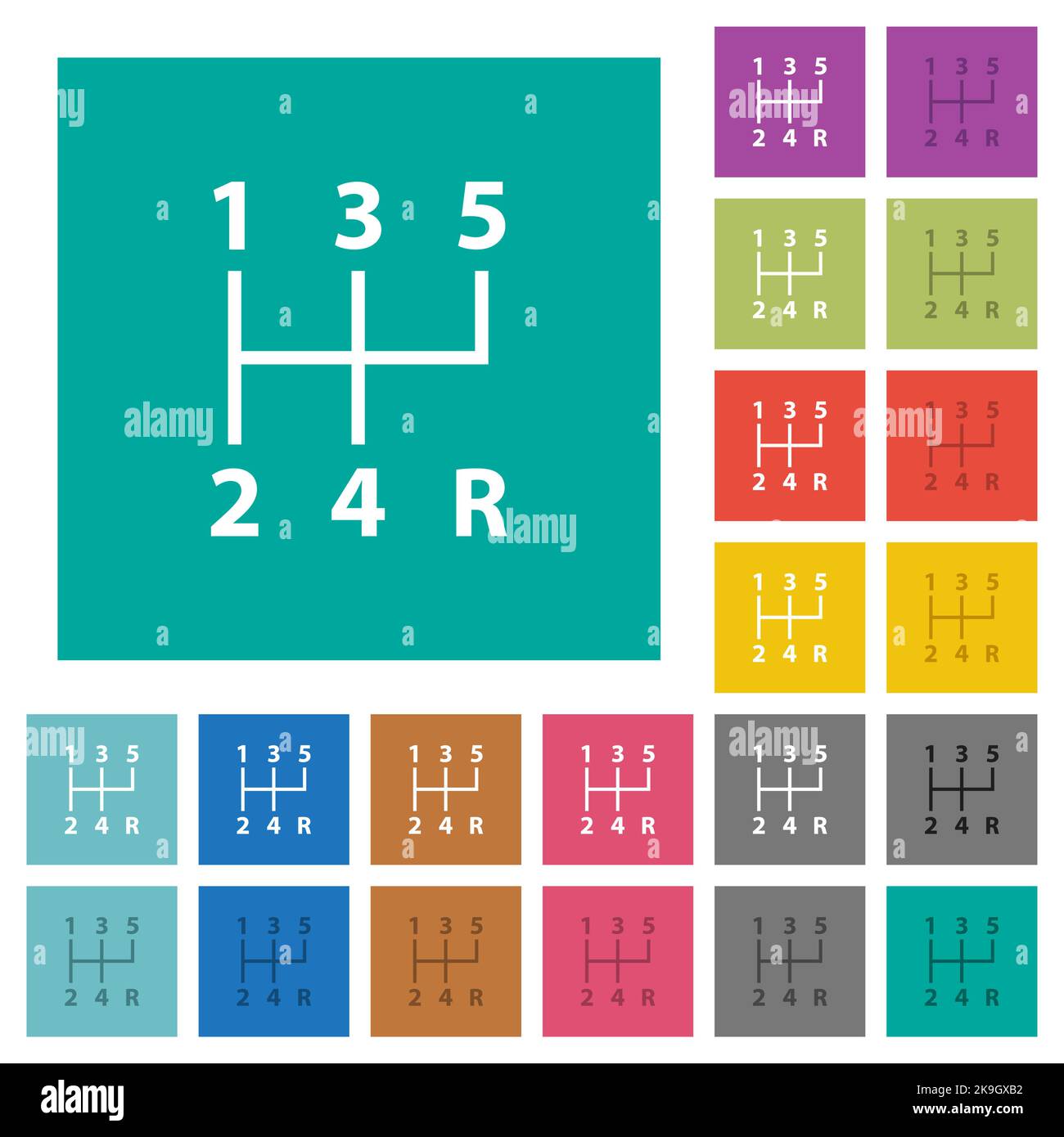 The 5 speed gearbox Stock Vector Images - Alamy