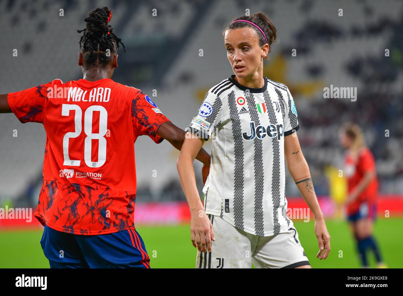 Turin, Italy. 27th Oct, 2022. Barbara Bonansea (11) of Juventus seen in ...