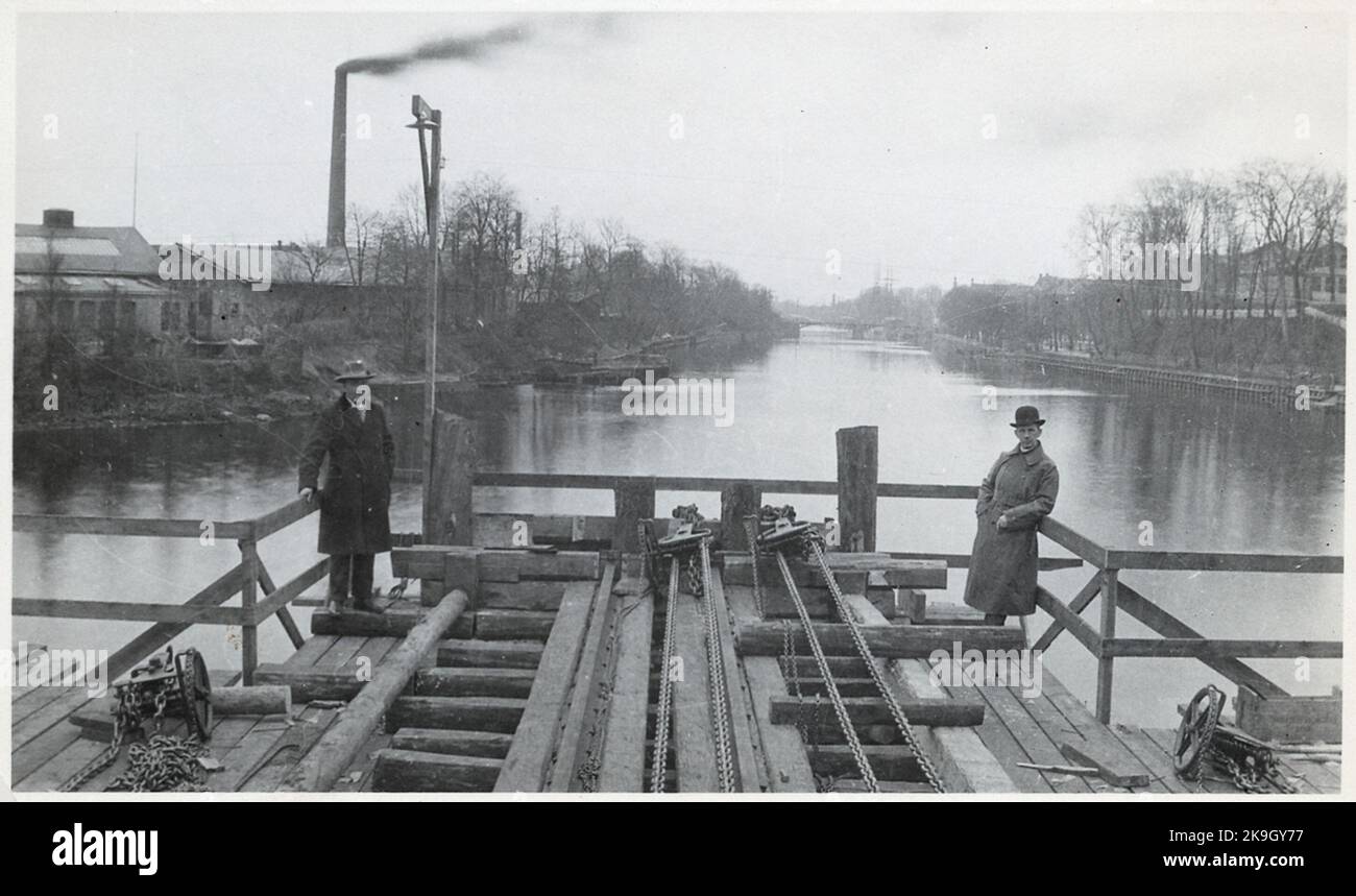 Bridge construction over Ätran Stock Photo - Alamy