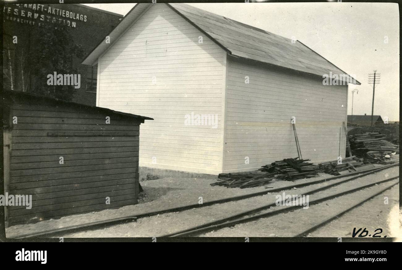 I ice shed at Varberg station area Stock Photo - Alamy