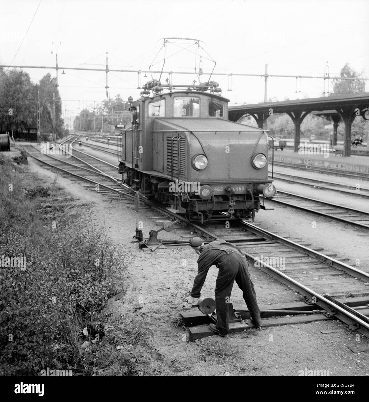 Switching work with ha-locomotive. SJ HA 465. Formerly the Foreign ...