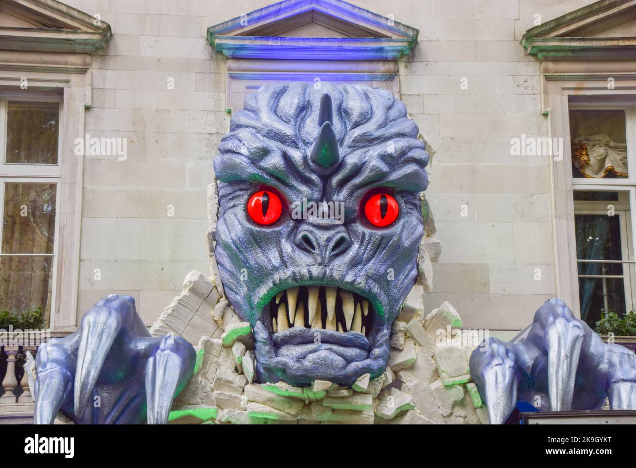 A huge monster decoration has been installed at Annabel's club ahead of ...