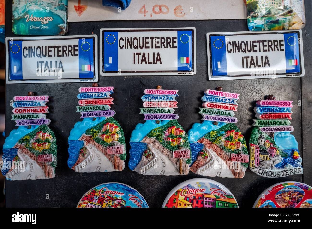 Monterosso, October 3rd 2022: Fridge magnets in Monterosso Stock Photo ...