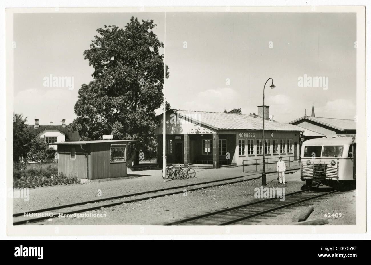 Norberg railway station, rail bus Stock Photo - Alamy