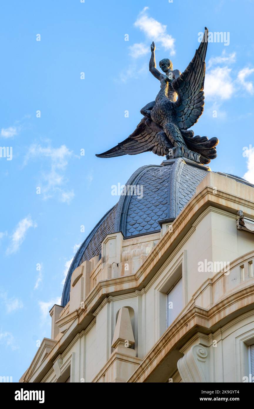 Fenix bird sculpture in Alicante, Spain Stock Photo - Alamy