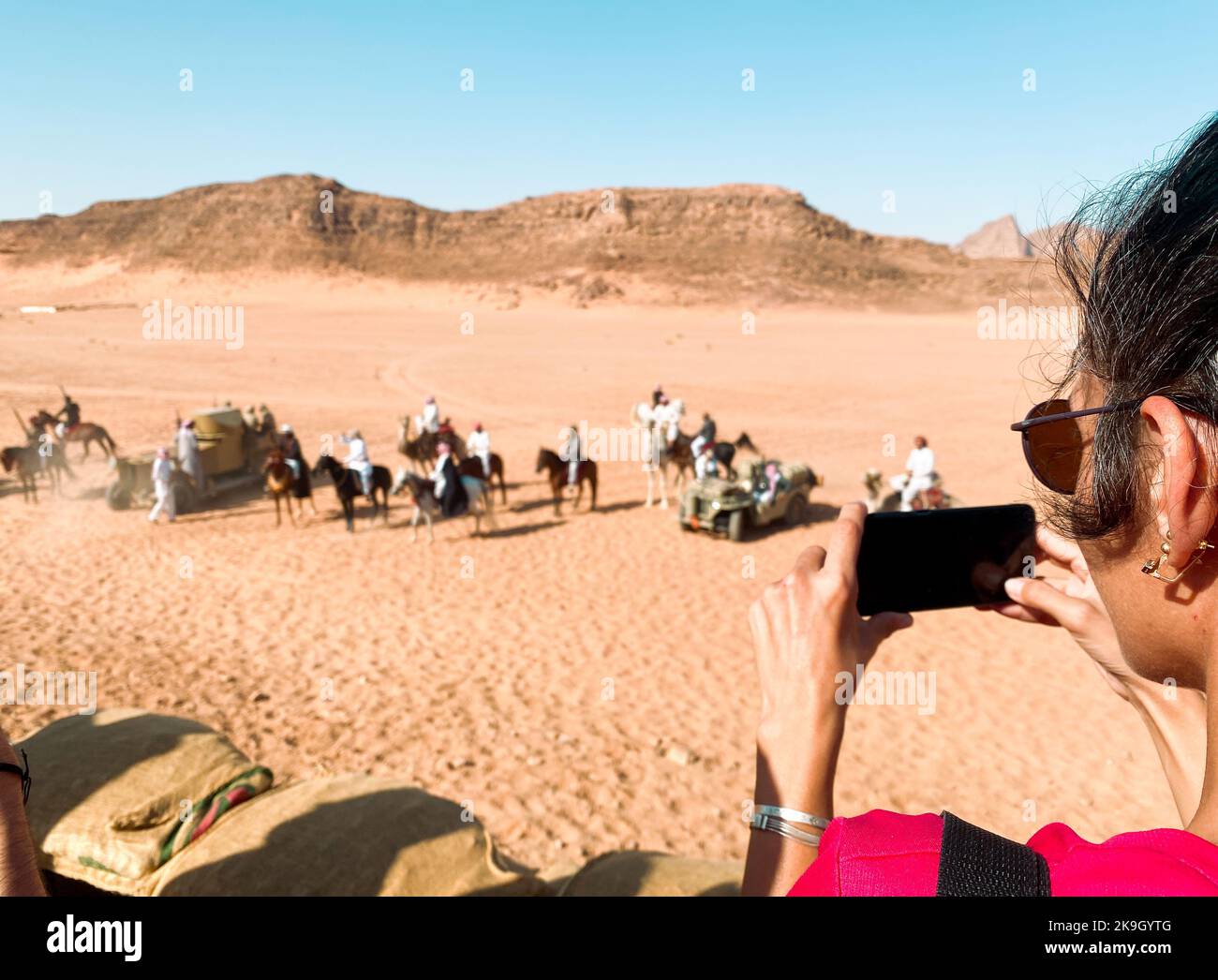 Wadi Rum, Jordan - 5th october, 2022: Tourist adventure ride experience ...