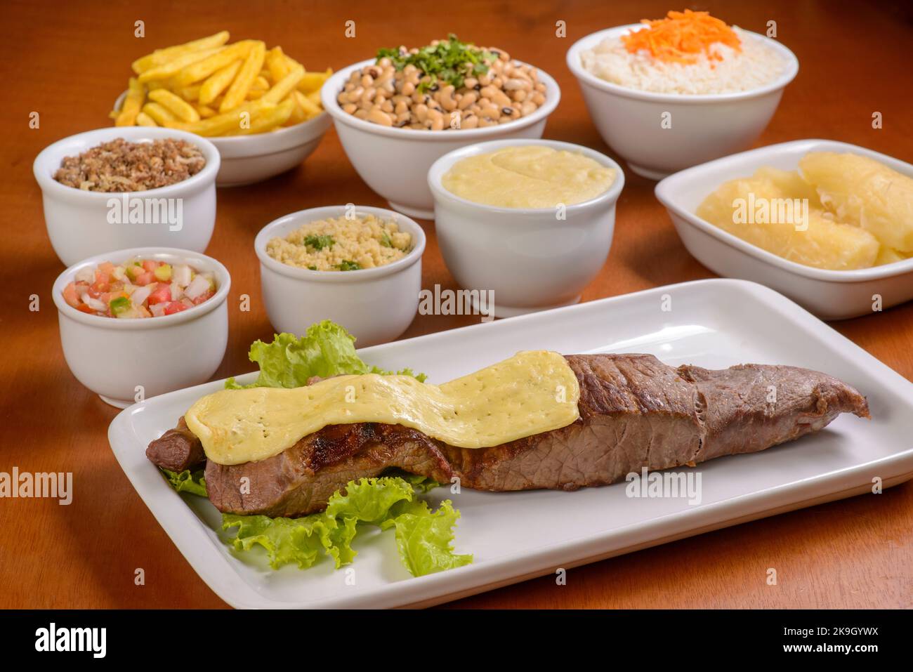 Sun dried meat. Dried meat. Typical dish from the Brazilian northeast ...