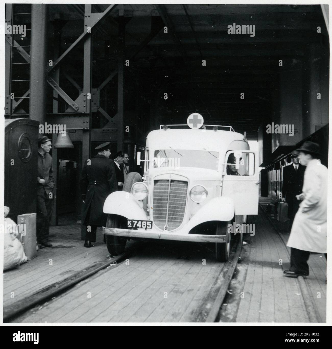 Relief of vehicles from the train ferry "Malmö" in Copenhagen Stock ...