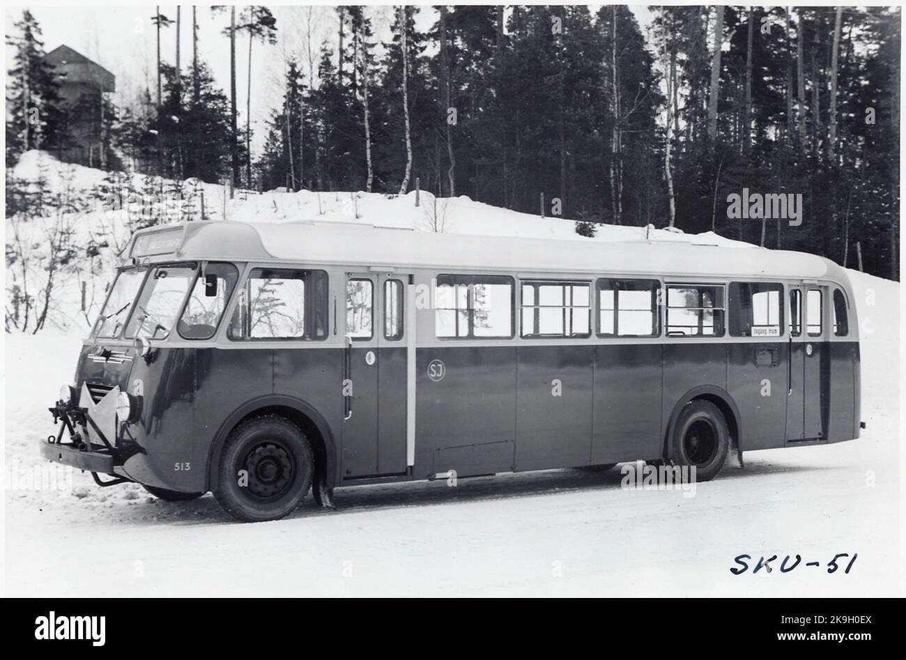The State Railways, SJ Bus 513 in new condition with body from the ...