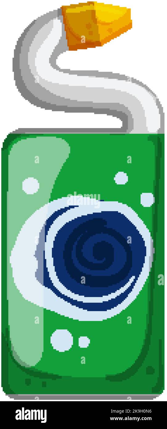 liquid toilet cleaner cartoon vector illustration Stock Vector Image ...