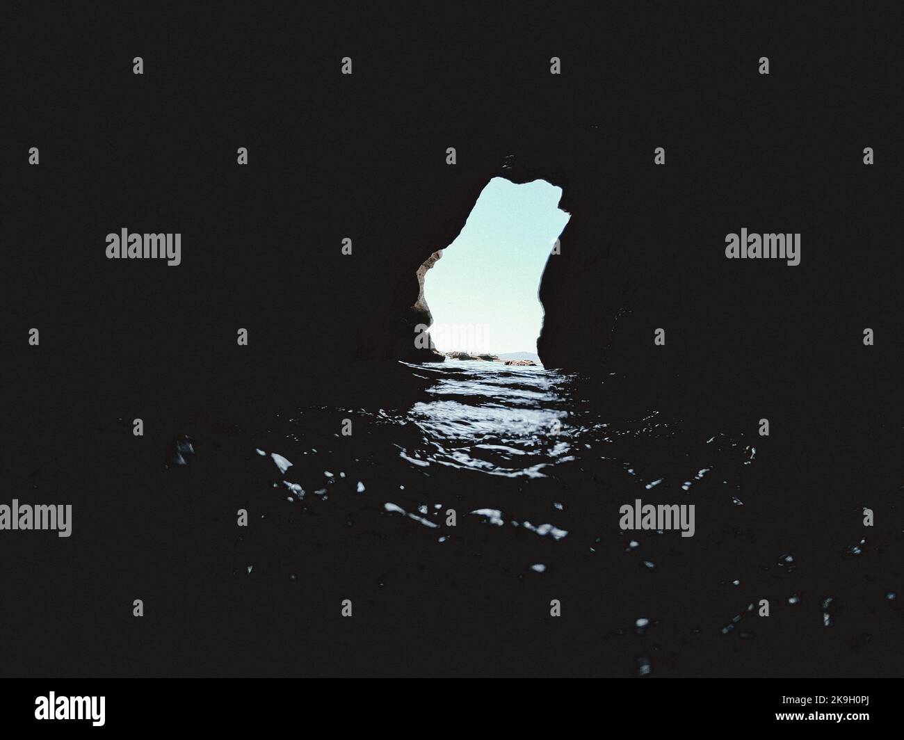 sea waves inside a cave Stock Photo - Alamy
