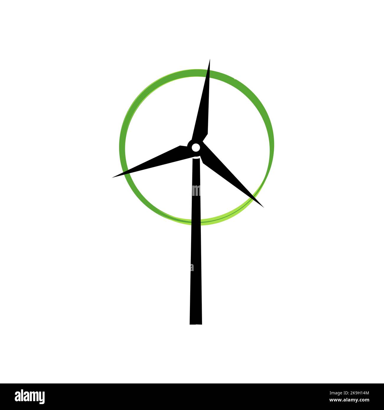 The windmill generates eco-energy. The concept of clean energy ...