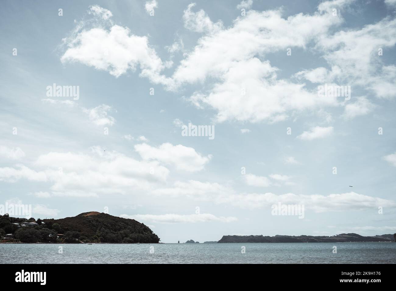 sea and sky landscape in new chums Stock Photo - Alamy