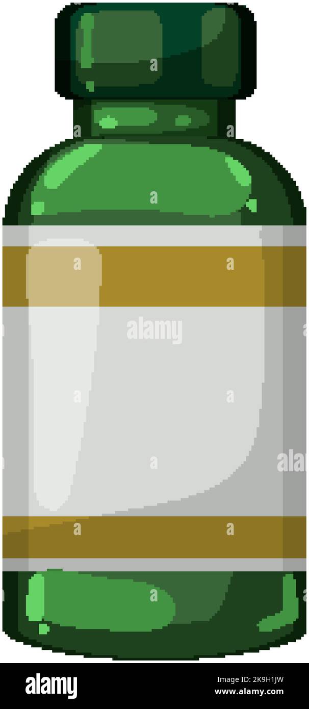 medical vitamin bottle cartoon vector illustration Stock Vector Image ...