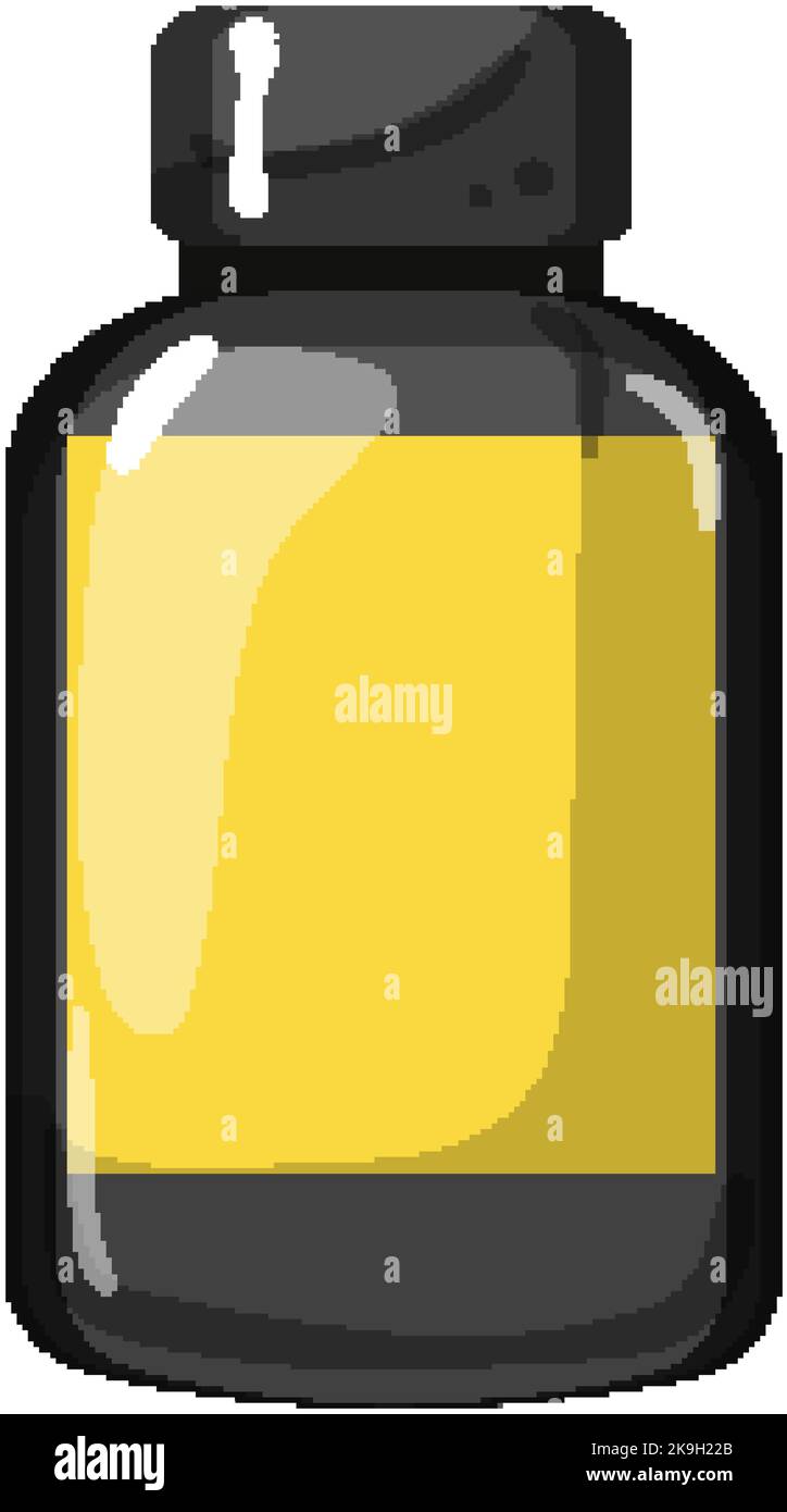 container vitamin bottle cartoon vector illustration Stock Vector Image ...