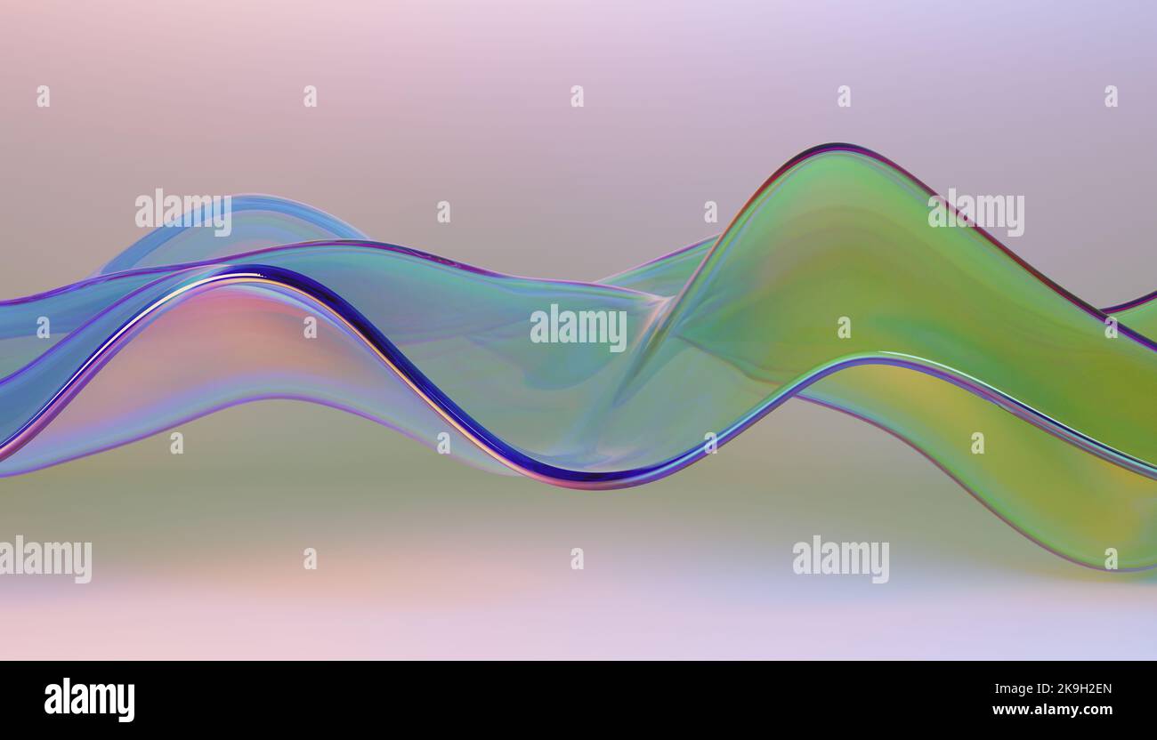 Clean 3d glass flowing curves designed as a dynamic and futuristic ...